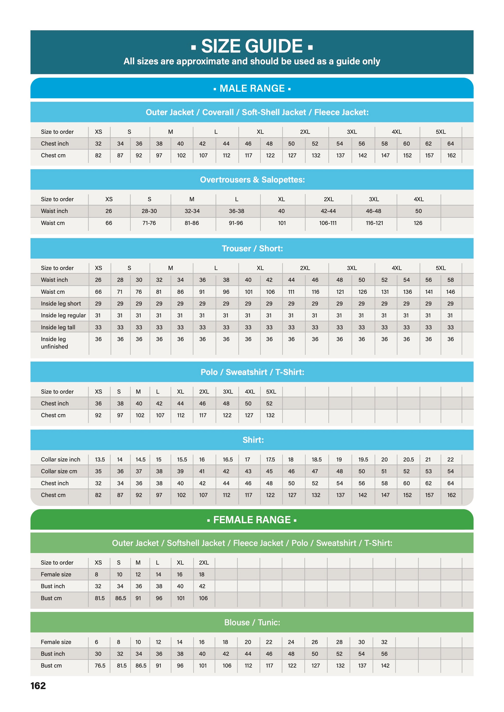 MAK Size Chart | Check your size!