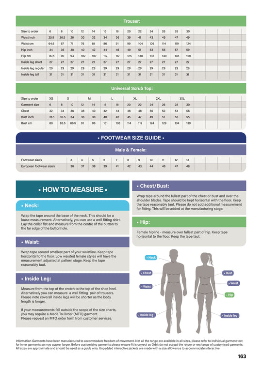 MAK Size Chart | Check your size!